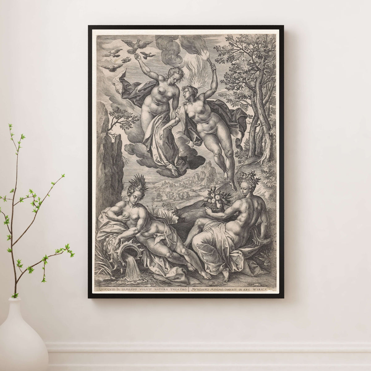 Johannes Wierix - The Four Elements Fine Art Print – Gige Gallery