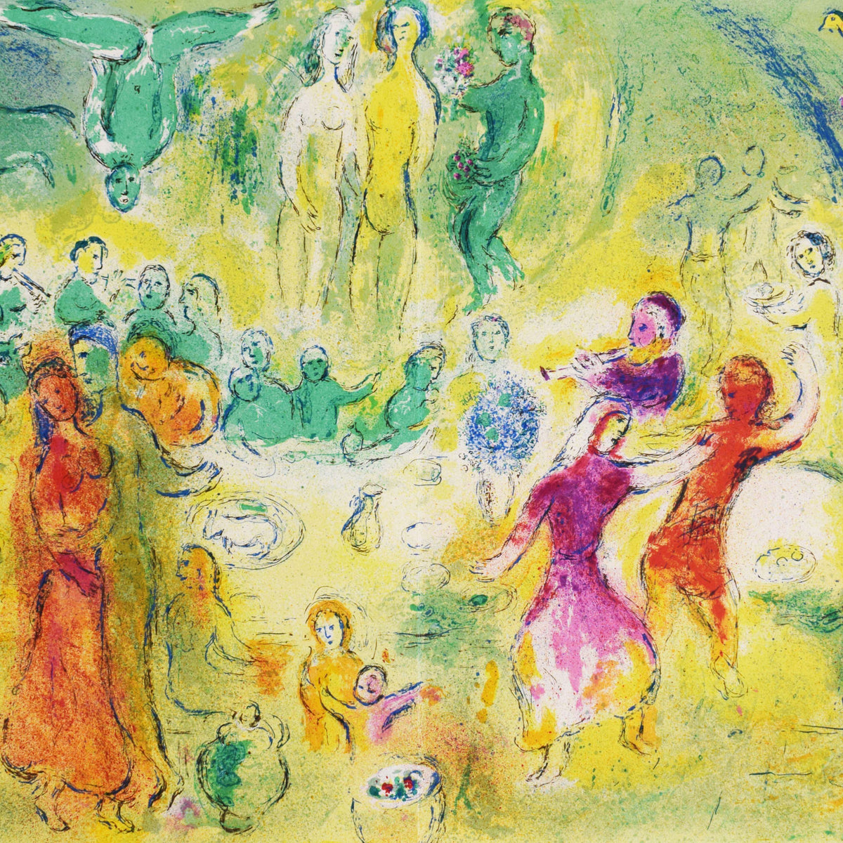 Marc Chagall - Nympheler Mağarasında Düğün Şöleni – Gige Gallery
